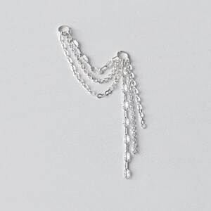 Triple Waterfall Chain, Earring Chain Add On, Piercing Chain, Earring ...
