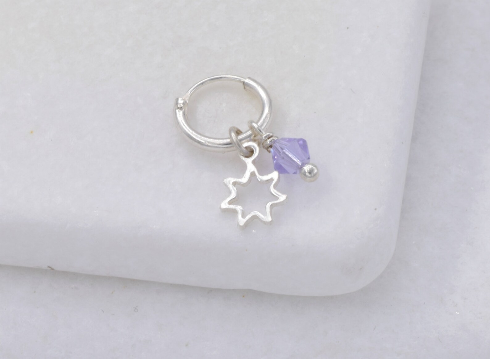 Helix Piercing Hoop Helix Earring Hoop Star Helix Hoop - Etsy