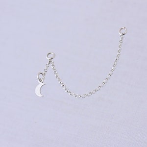 Hidden Helix Dangle Moon Chain, Helix Piercing Chain, Helix Piercing ...