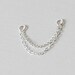 Double Waterfall Chain, Earring Chain Charm, Piercing Chain, Earring ...