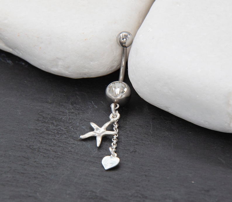 Heart Belly Button Ring Belly Button Rings Belly Button - Etsy