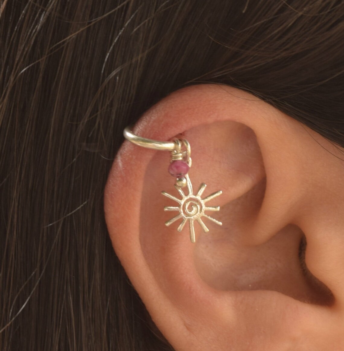 Helix Hoop Earring Helix Piercing Single Cartilage Hoop - Etsy