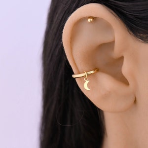 Conch Star Hoop Piercing Gold, Conch Piercing, Conch Hoop Earring, 18g ...