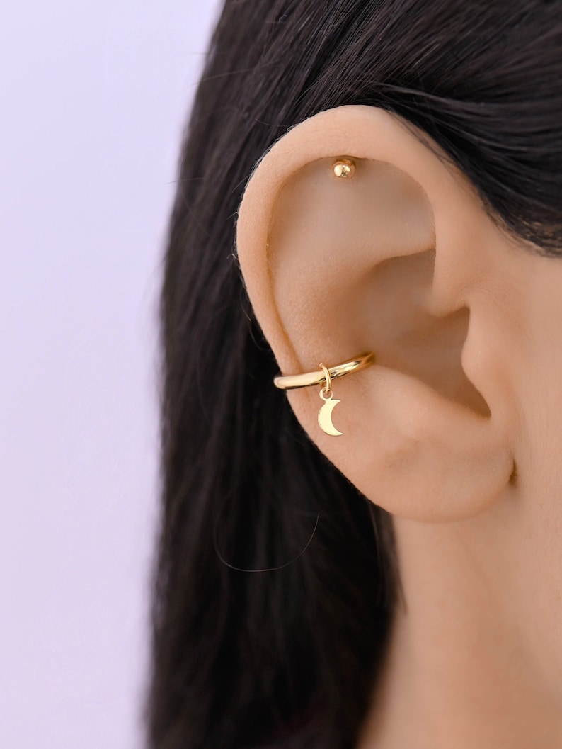 Conch Star Hoop Piercing Gold Conch Piercing Conch Hoop - Etsy