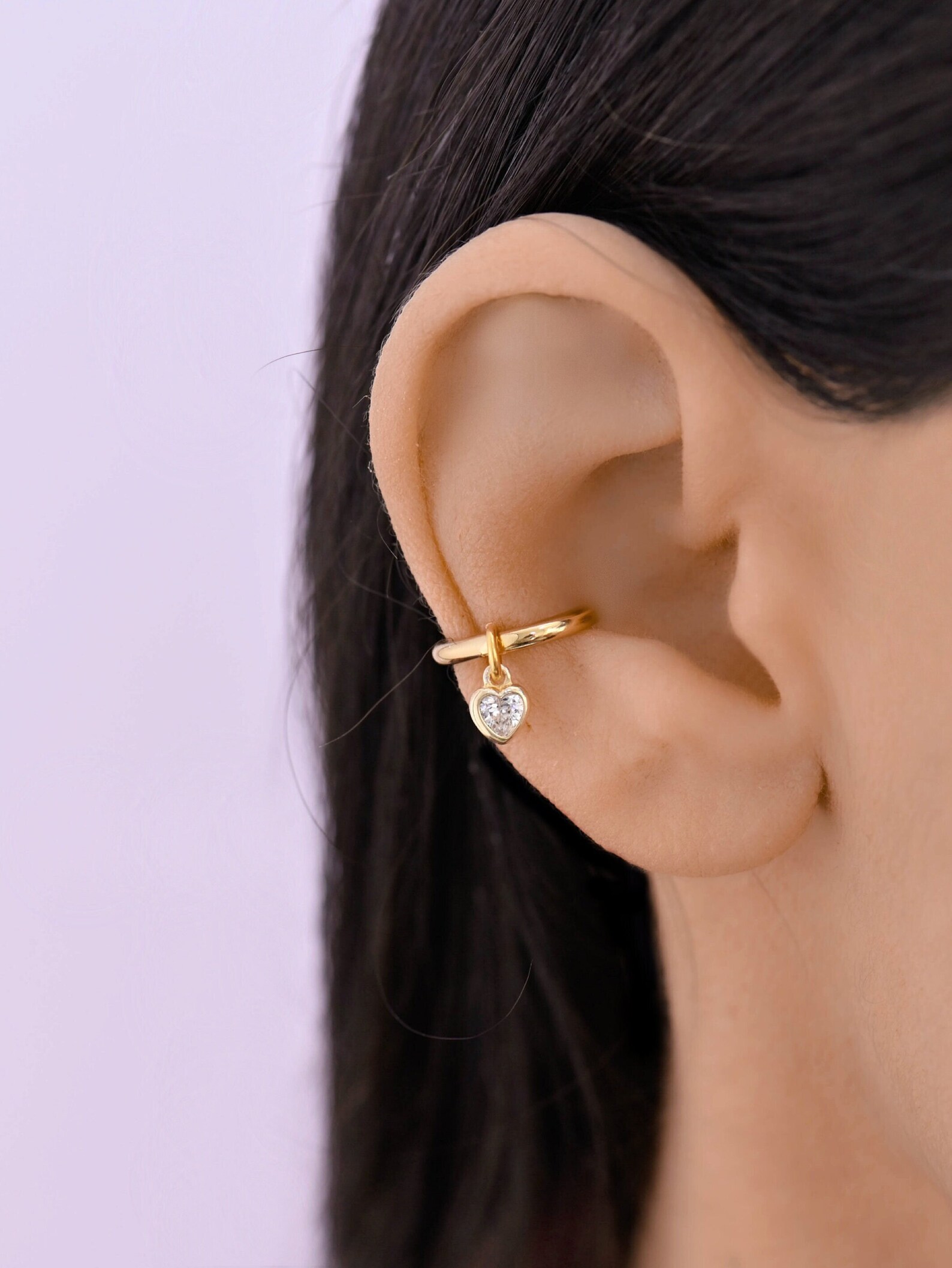 CZ Star Conch Hoop Piercing Gold, Conch Piercing, Gold Conch Hoop ...