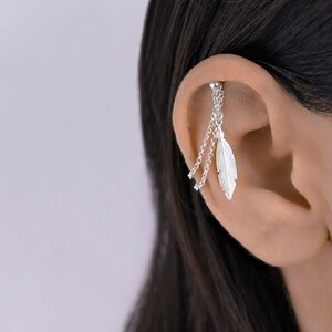 Vertical Helix Cuff Chain Piercing, Helix Piercing, Dangle Helix Chain ...