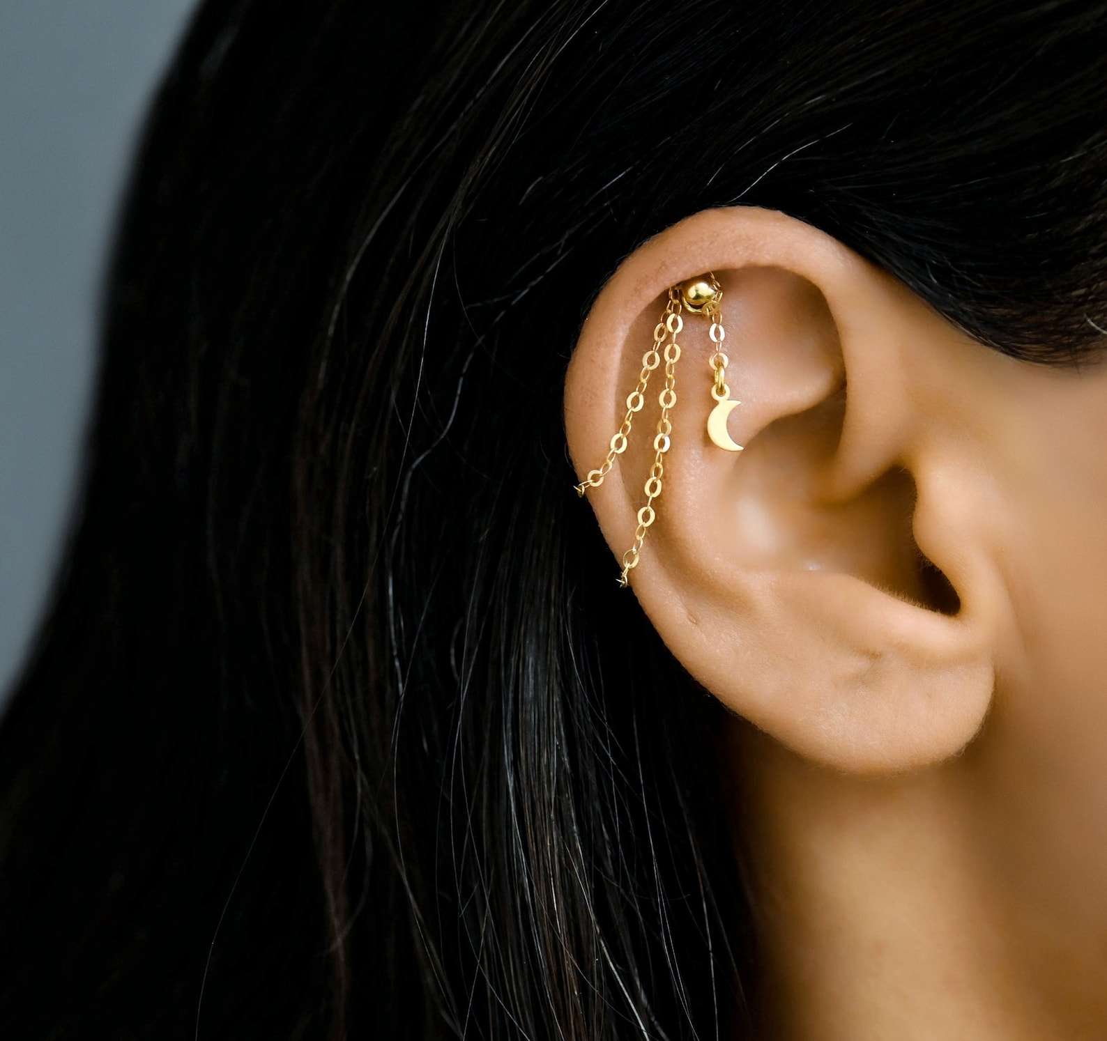 Gold Helix Chain Helix Gold Earring Chain Earring Chain - Etsy