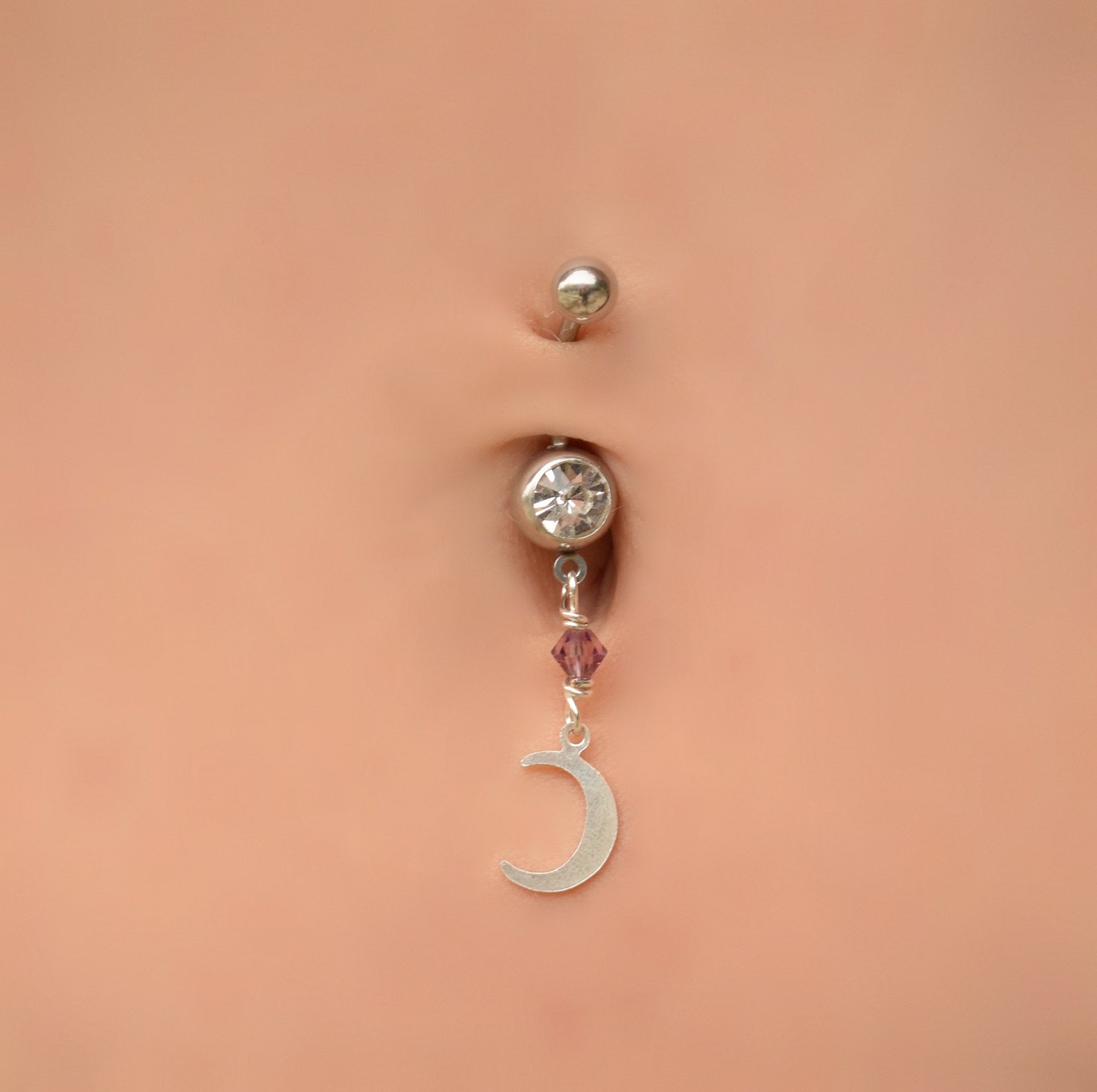 Belly Piercing Moon Navel Piercing Navel Jewelry Belly - Etsy