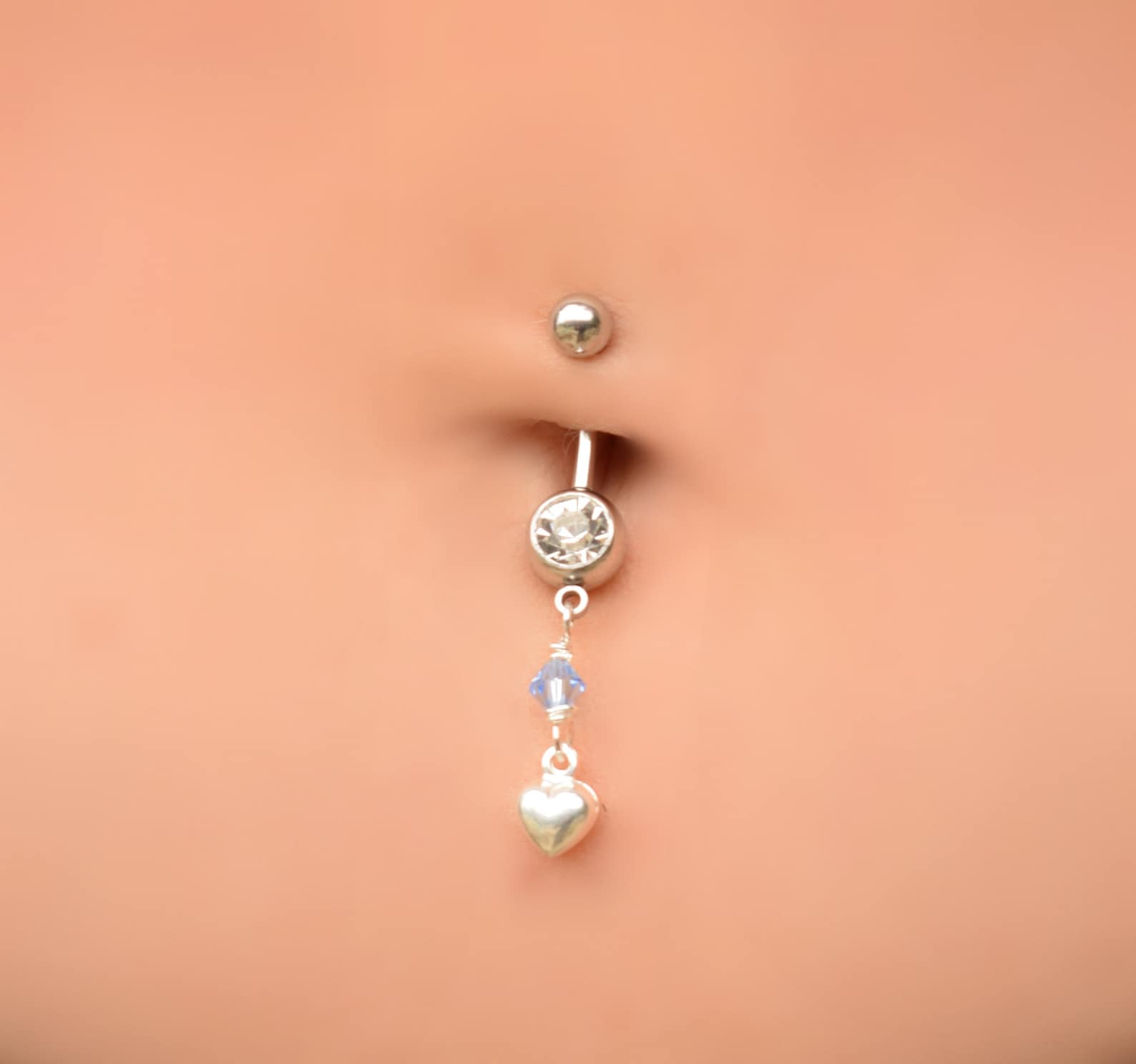 Belly Button Rings Heart Belly Button Ring Navel Ring Belly - Etsy