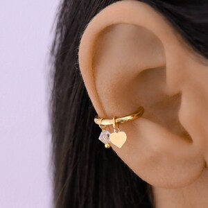 Conch Star Hoop Piercing Gold, Conch Piercing, Conch Hoop Earring, 18g ...