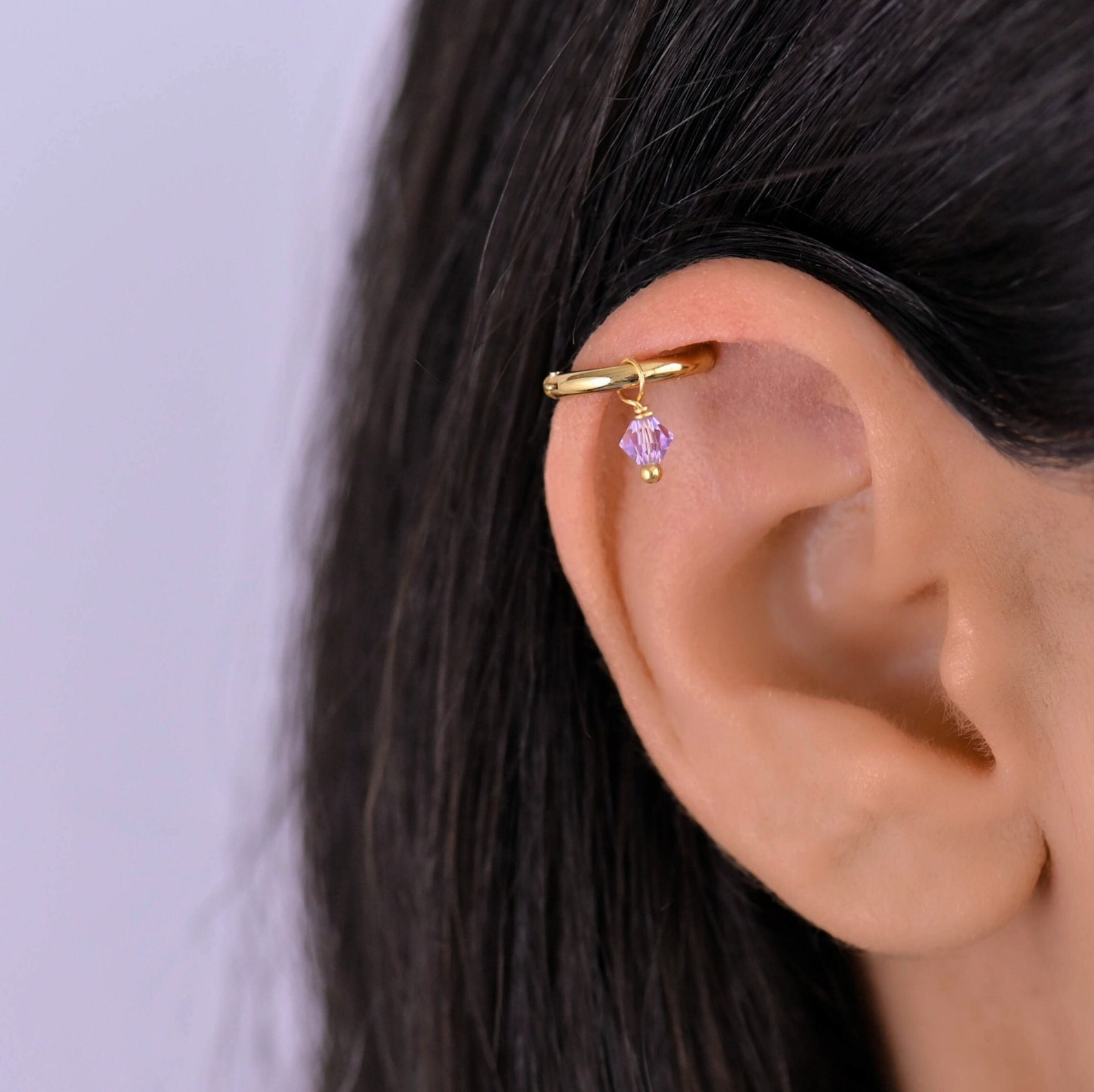 Evil Eye Helix Hoop Helix Earring Helix Piercing Gold Hoop - Etsy