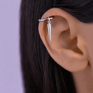 Dangle Helix Spike Hoop, Helix Earring, Piercing Helix Hoop, Cartilage ...