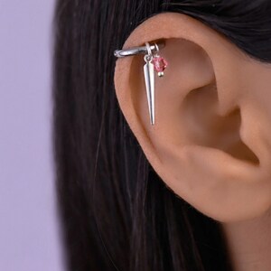 Dangle Helix Spike Hoop, Helix Earring, Piercing Helix Hoop, Cartilage ...