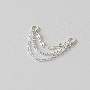 Triple Waterfall Chain, Earring Chain Charm, Piercing Chain, Earring ...