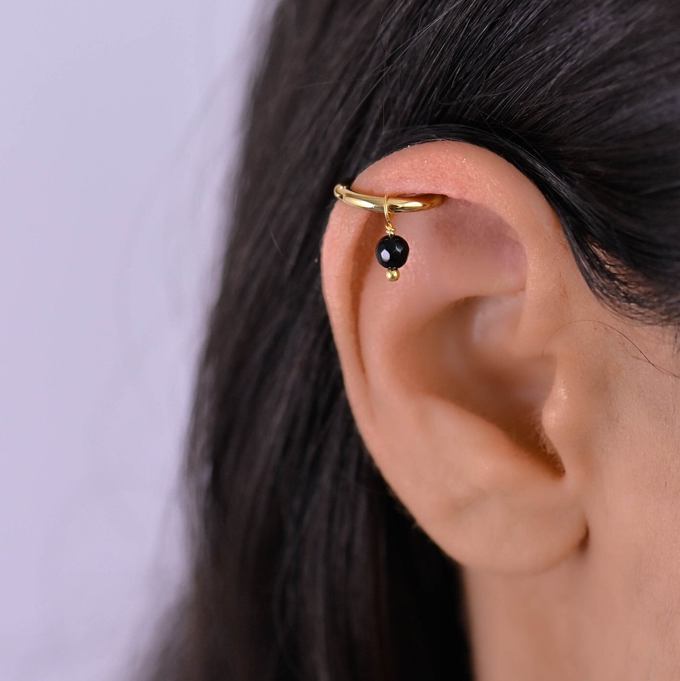 Moonstone Helix Hoop Helix Earring Gold Helix Piercing Hoop - Etsy