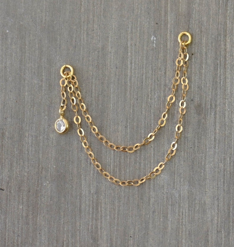 Hidden Helix Chain Helix Chain CZ Helix Chain Cartilage - Etsy