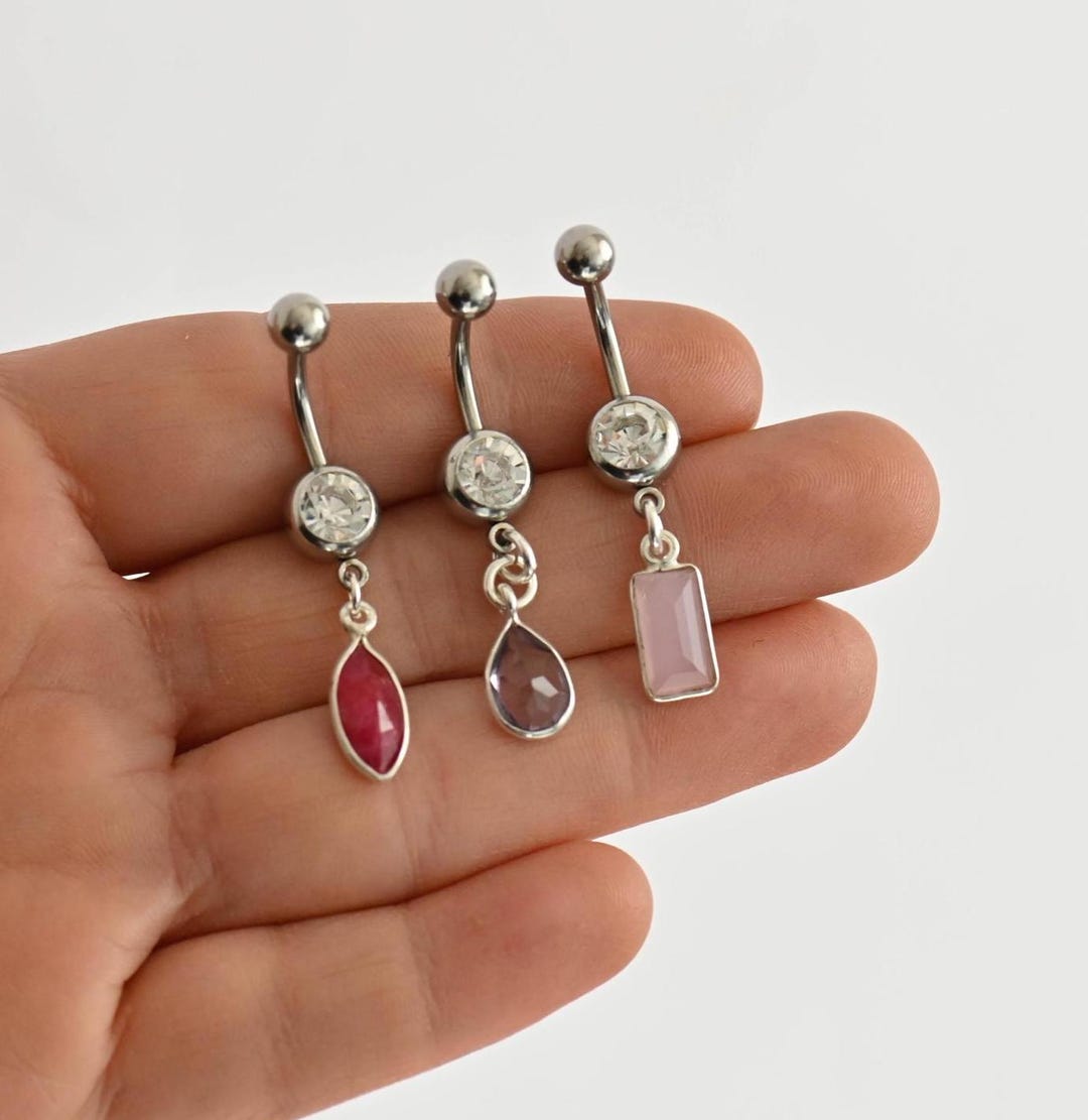 Dangle Simple Belly Button Rings, Belly Button Rings, Belly Button ...