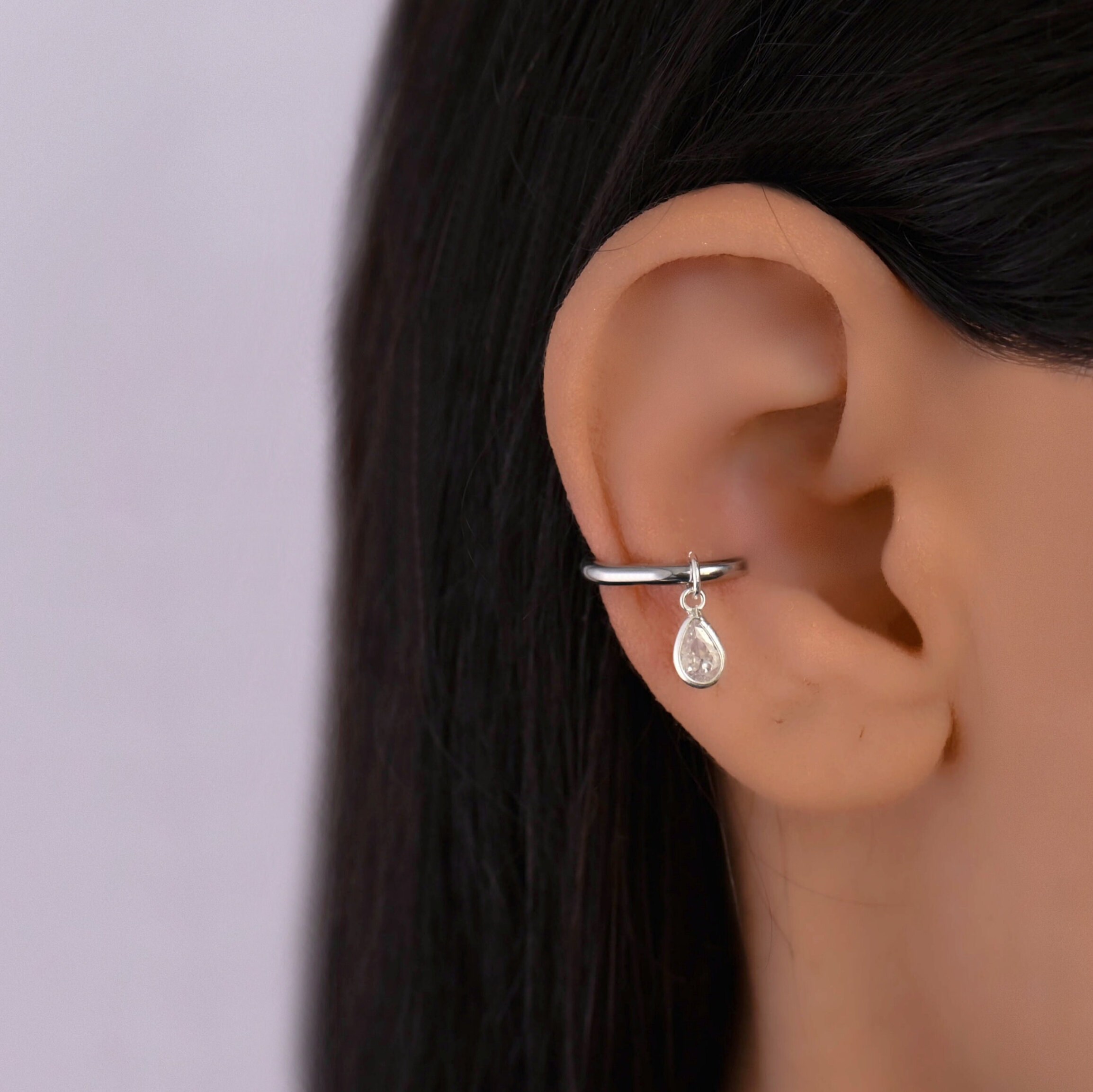 CZ Star Conch Hoop Earring, Conch Hoop Earring, Conch Piercing Hoop ...