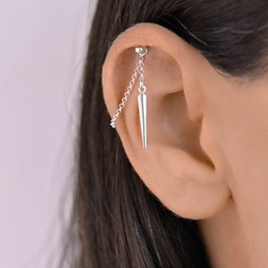 Hidden Helix Chain Spike, Hidden Helix Chain, Helix Piercing Chain Gold ...