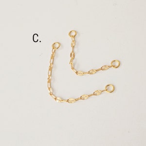 Dangle Gold Earring Chain Charm, Earring Chain, Helix Chain, Cartilage ...
