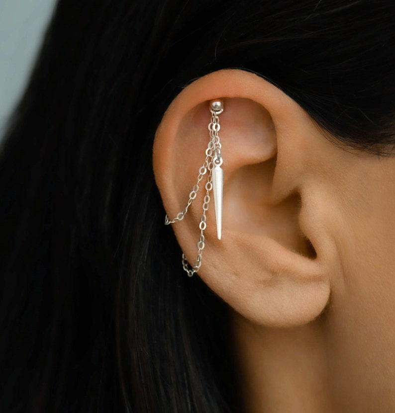 Hidden Helix Silver Helix Chain Double Helix Chain Dangle - Etsy