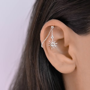 Hidden Sun Helix Chain Hidden Helix Chain Helix Piercing - Etsy