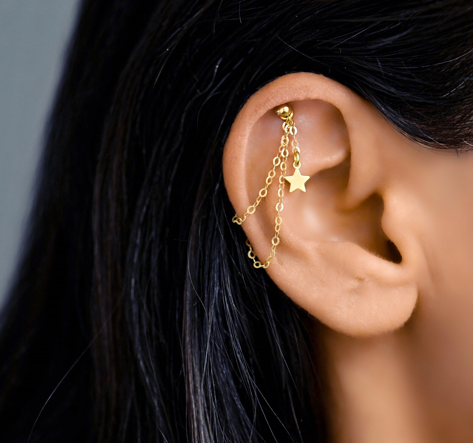 Gold Helix Chain Helix Gold Earring Chain Earring Chain - Etsy