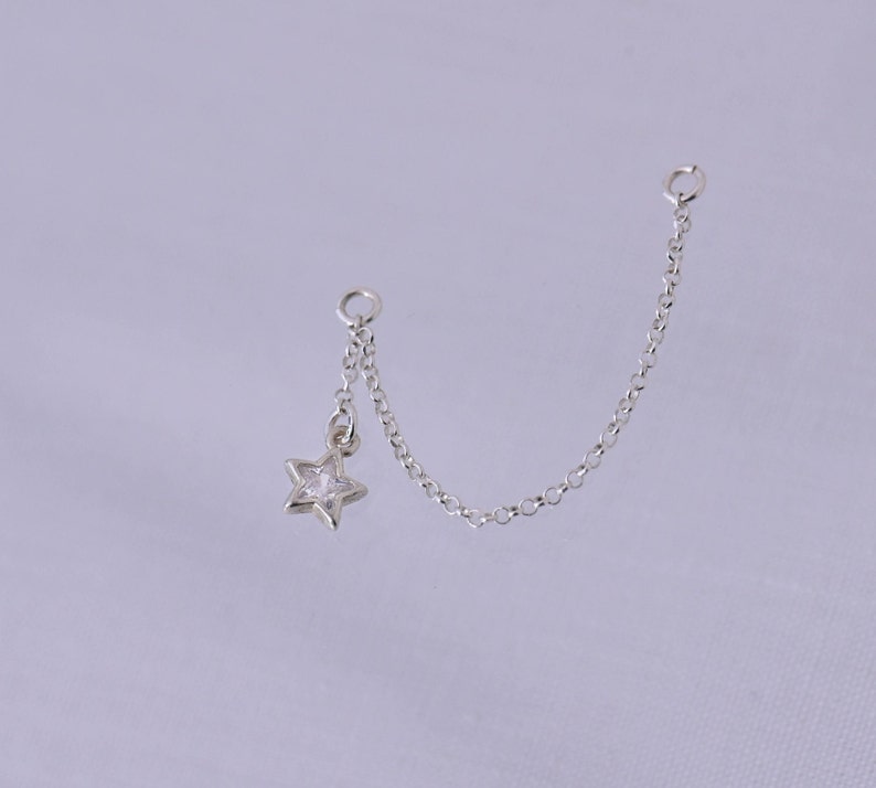 Hidden Rose Gold Helix Helix Piercing Helix Star Piercing - Etsy