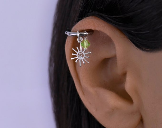 Helix Hoop Earring Helix Piercing Single Cartilage Hoop - Etsy