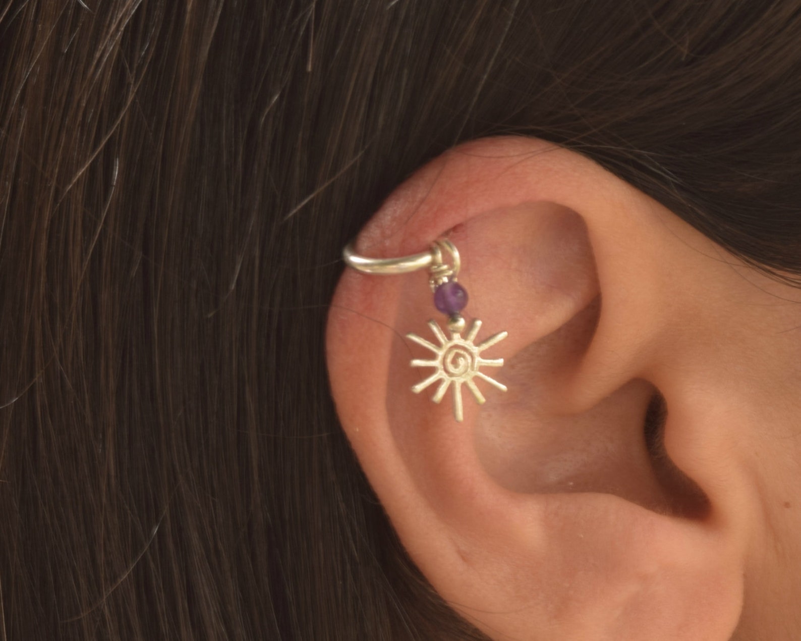 Helix Hoop Earring Helix Piercing Single Cartilage Hoop - Etsy