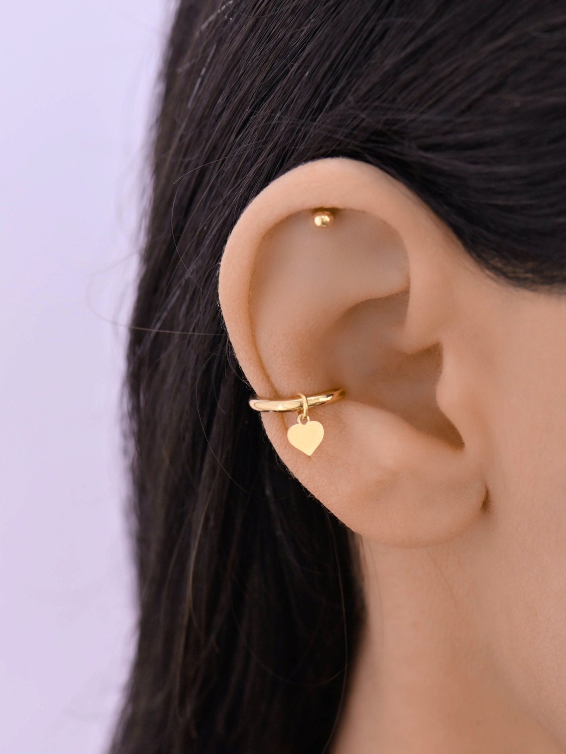 Evil Eye Conch Piercing Hoop Gold, Conch Piercing, Gold Conch Hoop ...
