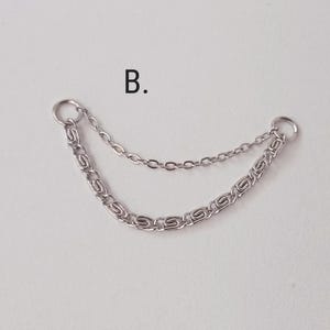 Double Chain Conch, Earring Chain, Helix Piercing Chain, Cartilage ...