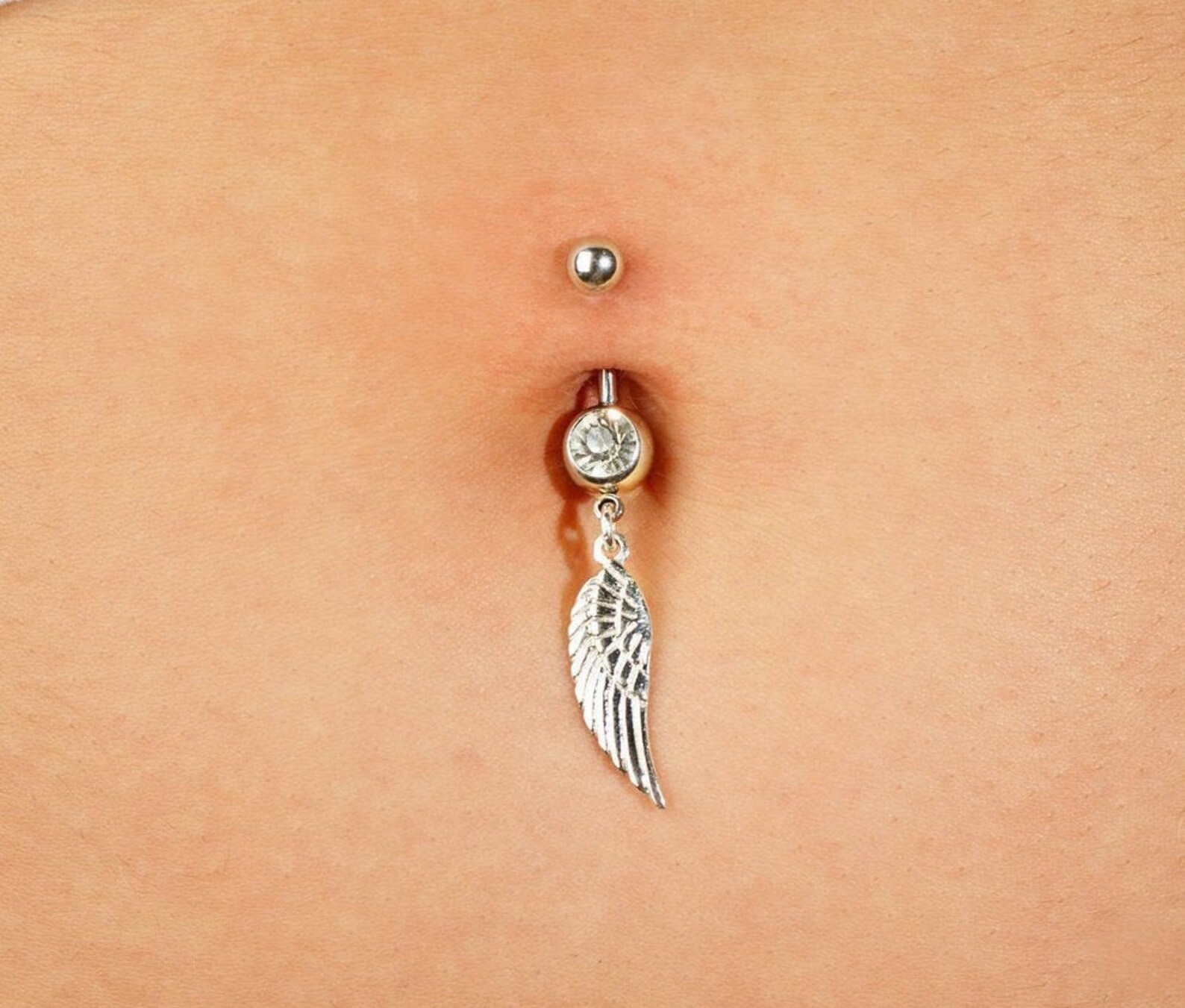Wing Belly Button Rings Dangle Navel Ring Belly Piercing | Etsy