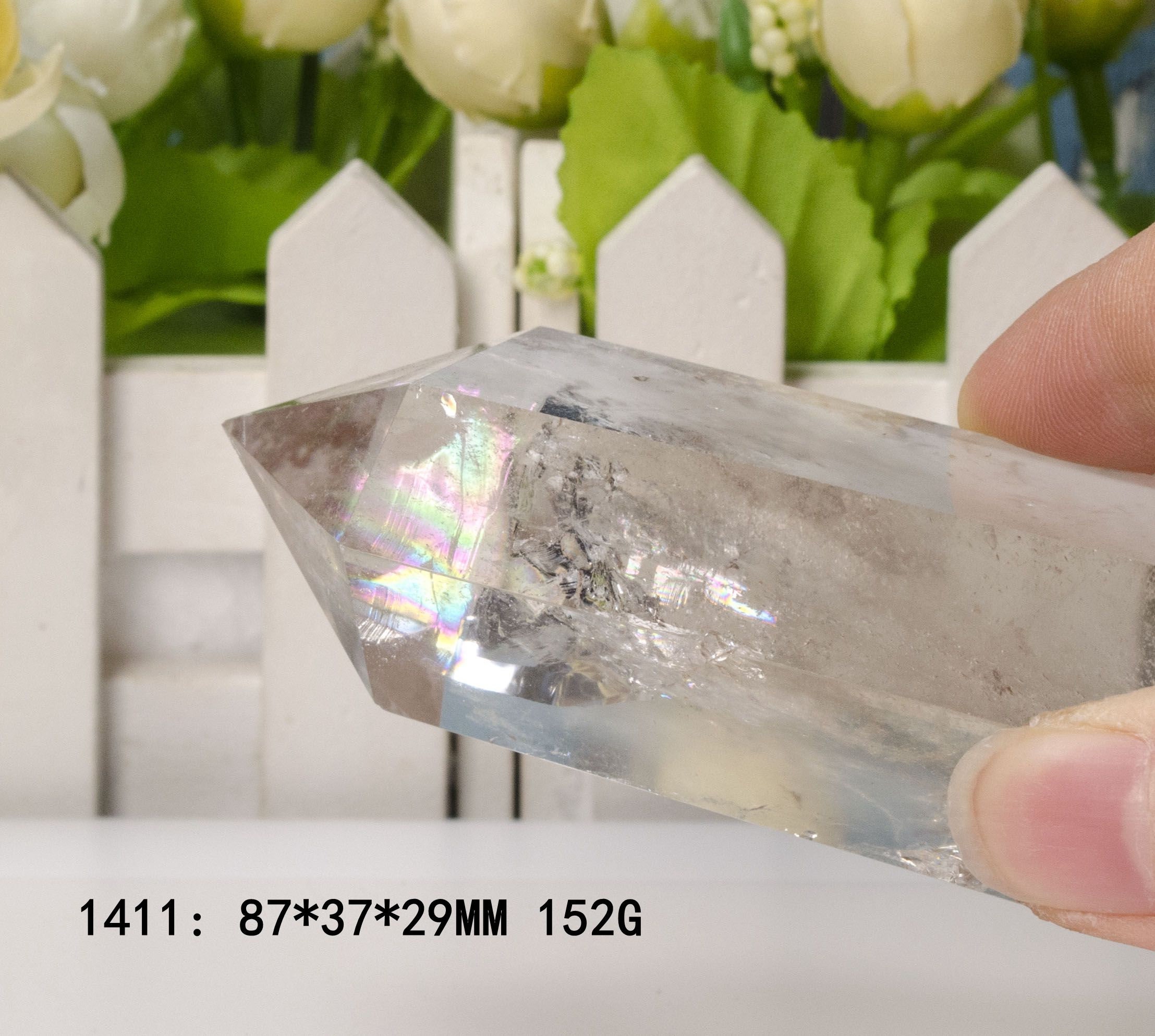SUPER Chakra Clear Ice Quartz Towers and Obelisk Some Rainbows Low ...