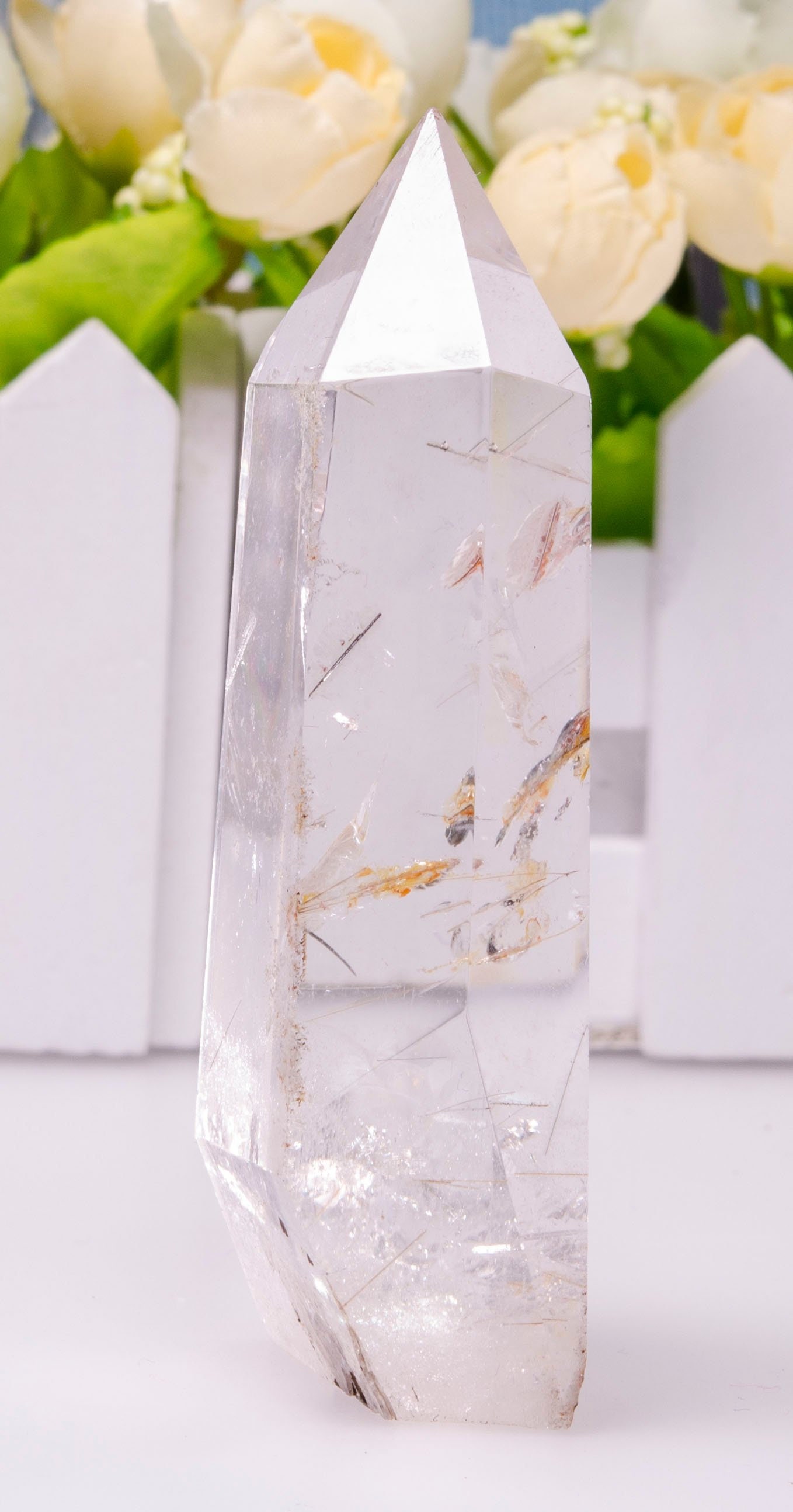 Rare Orange Phantom Crystal Tower Clear Rutilated Quartz - Etsy
