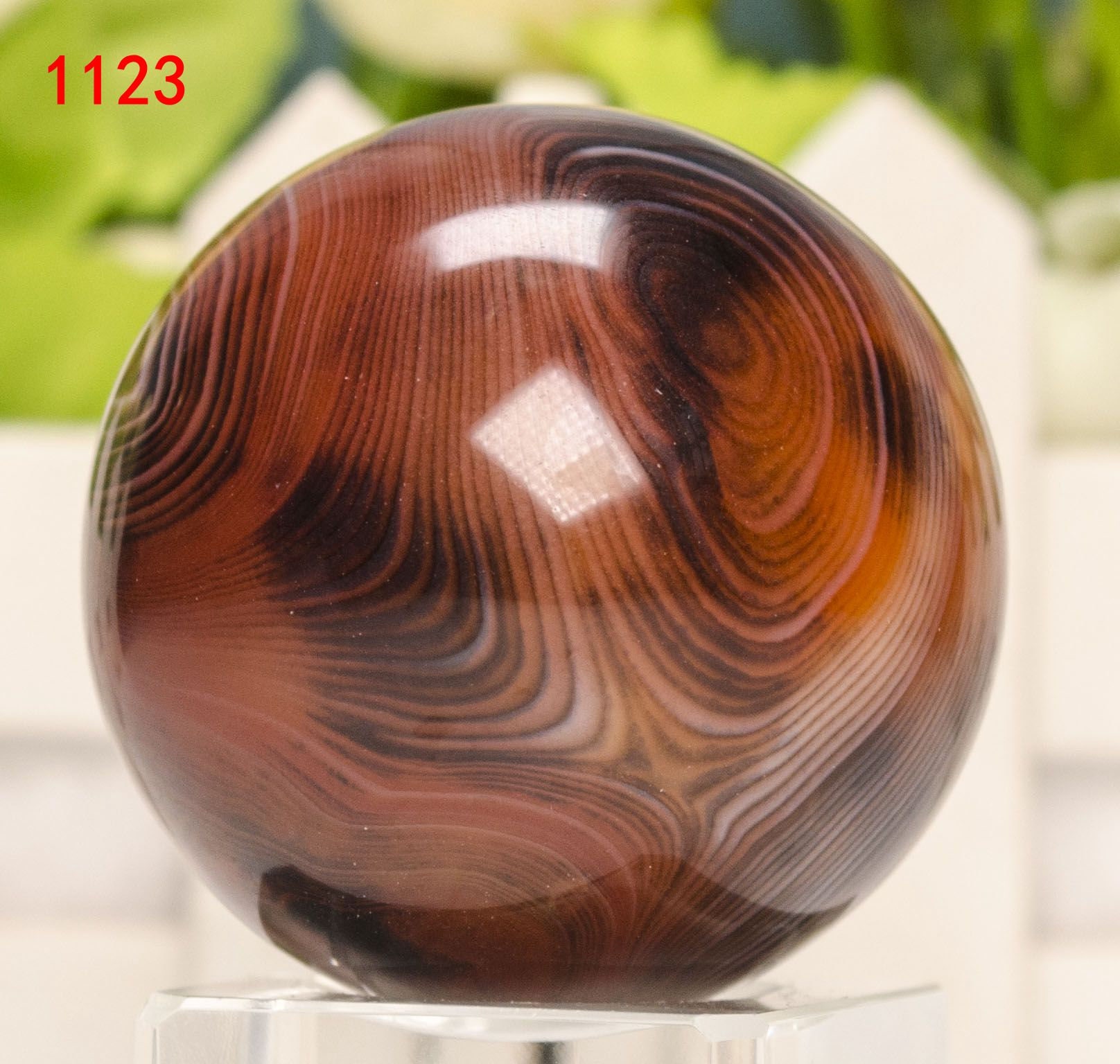 Natural Red Agate Spheresnatural Stripeshealing | Etsy