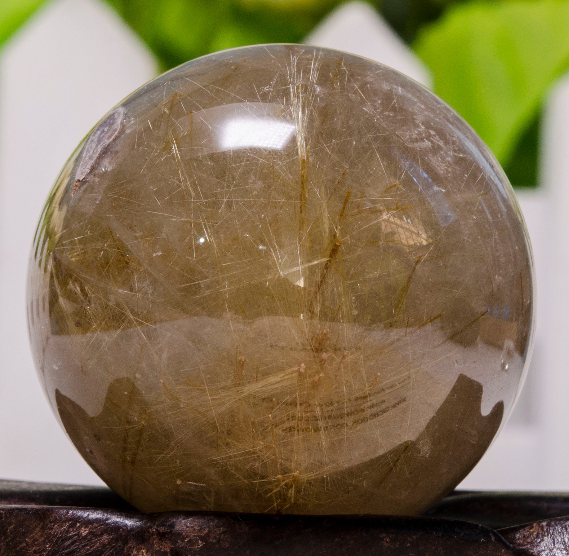 37 mm Golden Rutilated Quartz Sphere Red Rutilated Crystal | Etsy