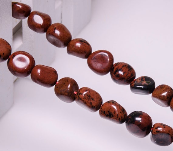 Wholesale Red Obsidian Natural Gemstone Polished Stone Beads - Etsy