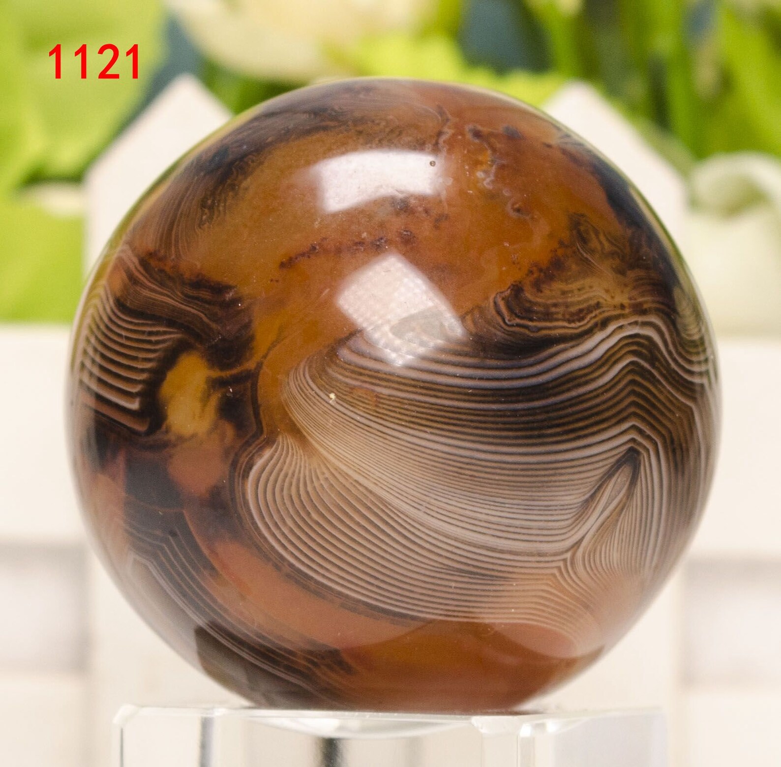 Natural Red Agate Spheresnatural Stripeshealing | Etsy