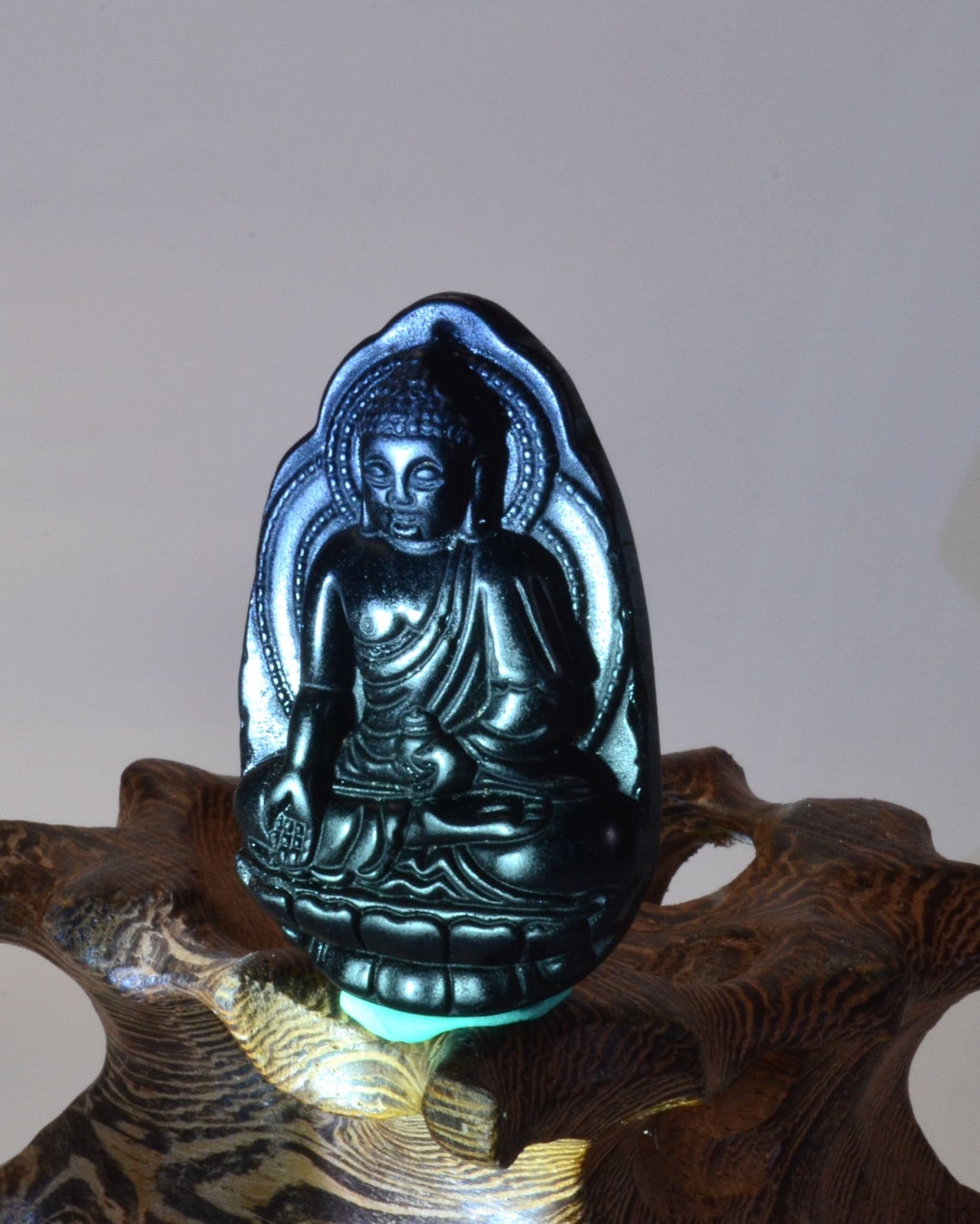 Obsidian Amulet,the Medicine Buddha,strengthen Vitality and Relieve ...