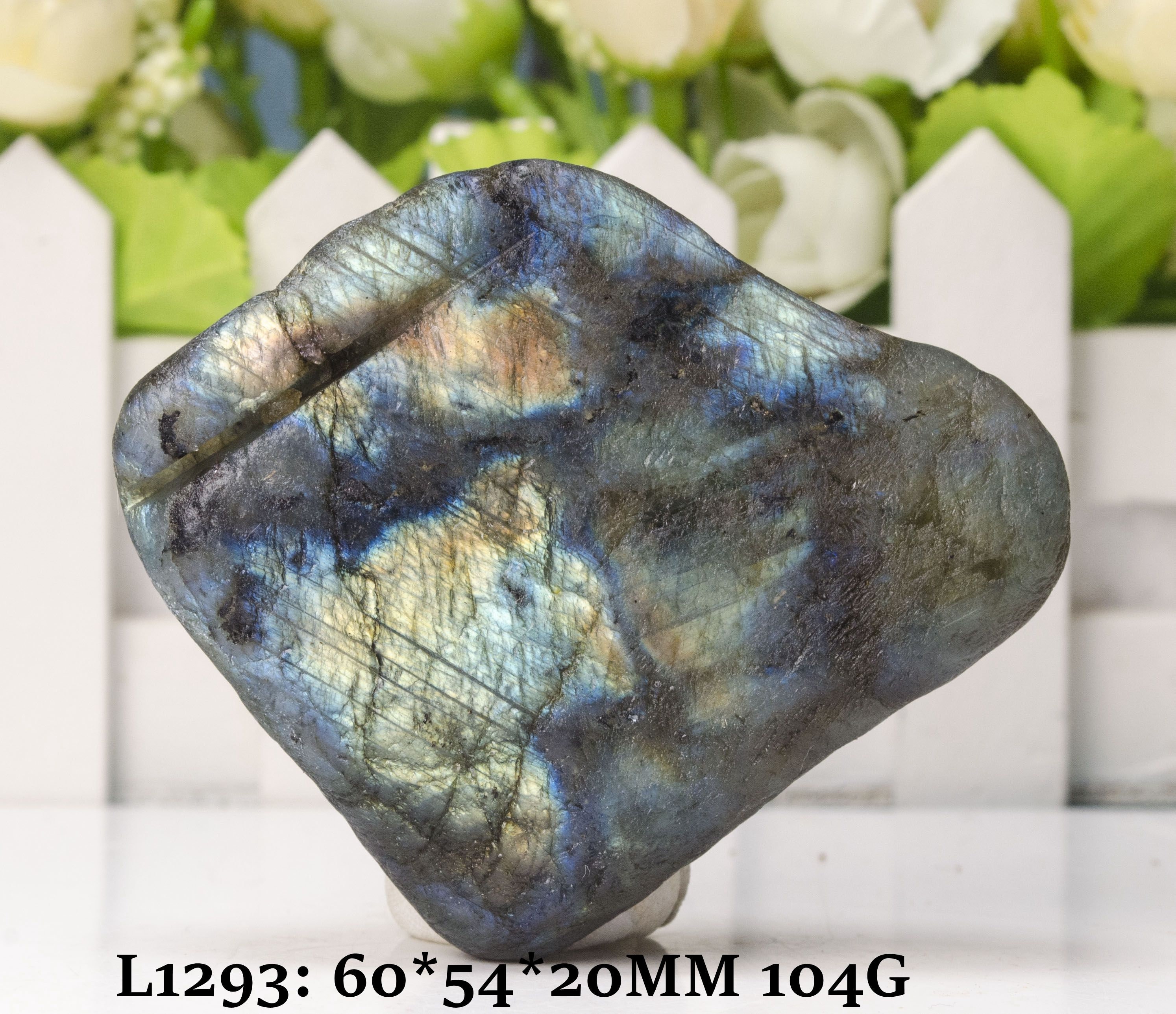 CHAKRA Labradorite Slice Blue Light and Yellow Light | Etsy