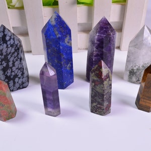 22 Crystal Towers, Various Colors,quartz Obelisk,tiny Towers,rose,lapis ...