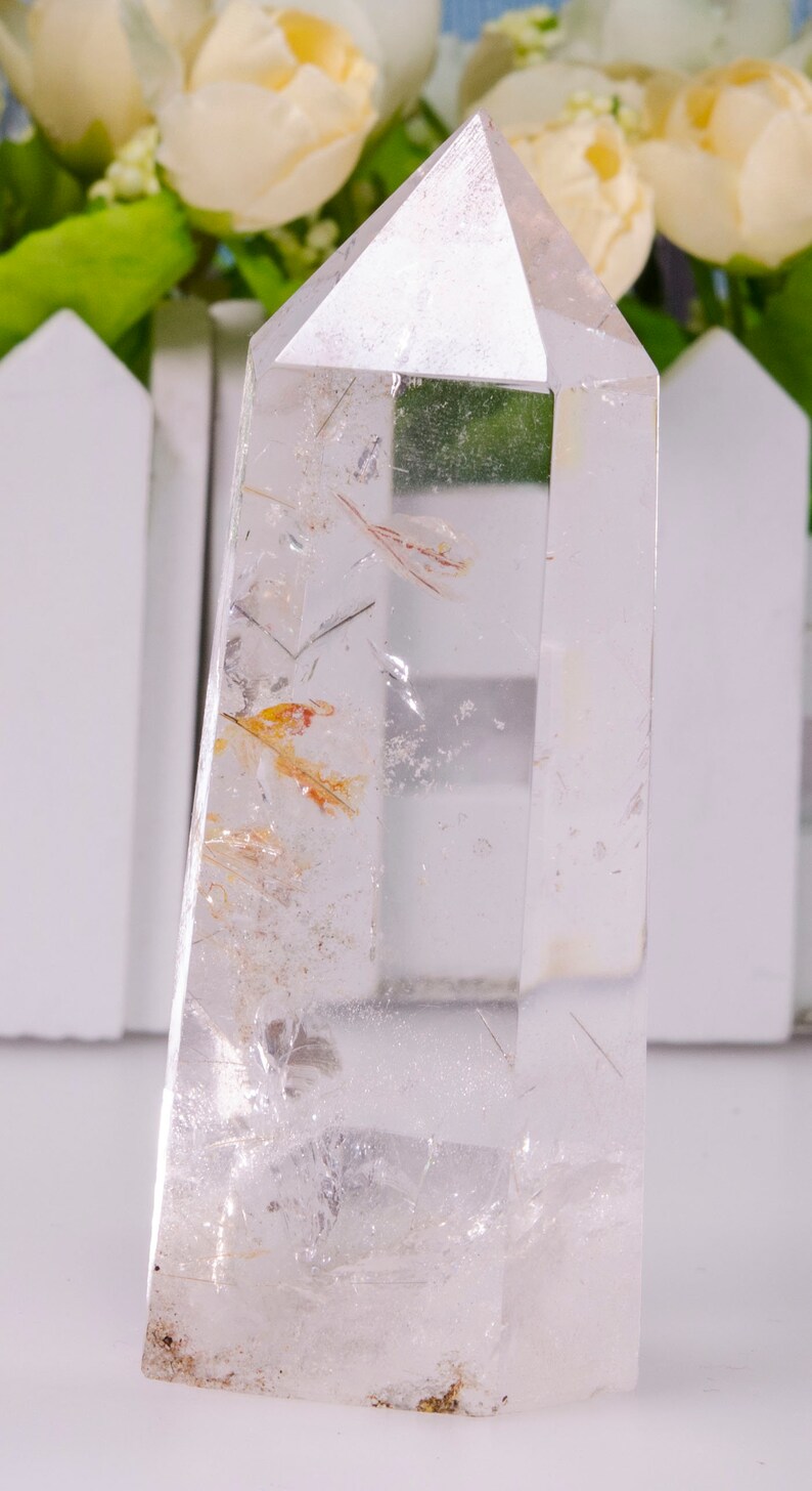 Rare Orange Phantom Crystal Tower Clear Rutilated Quartz - Etsy