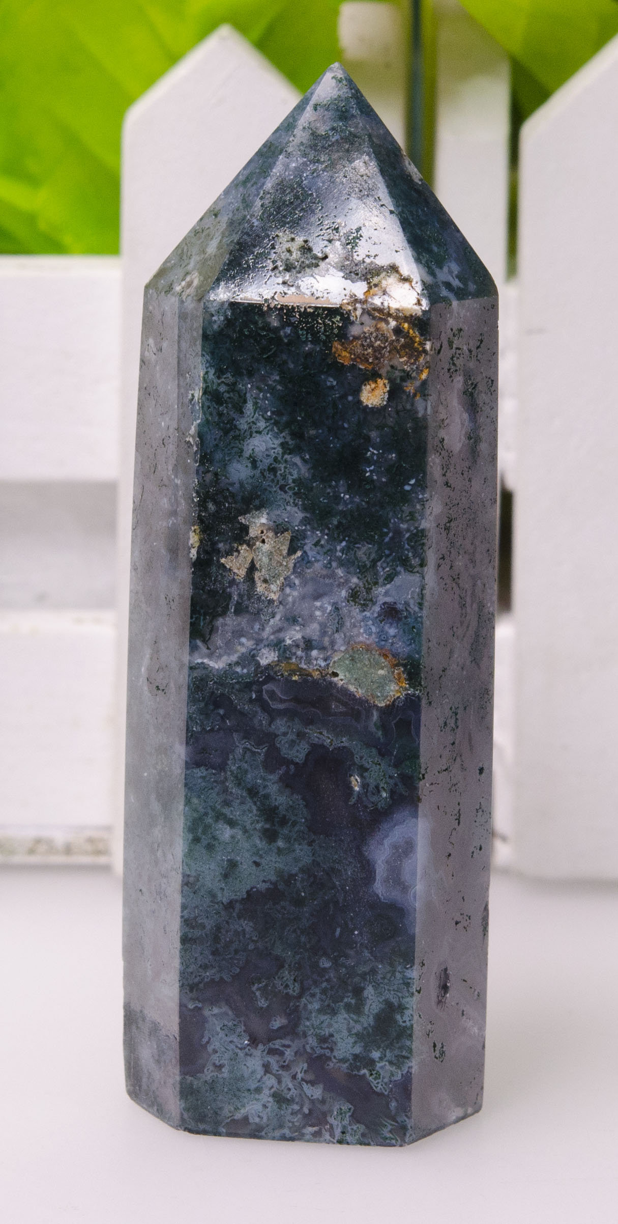 75mm India Agate Tower Rare Beautiful Natural Gemstone Green - Etsy