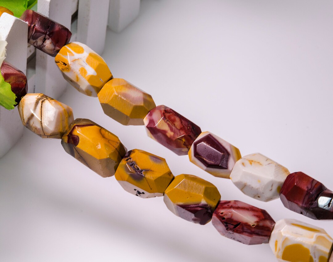 Wholesale Mookite Natural Stone Cuboid Faceted Nugget Beads Polished ...