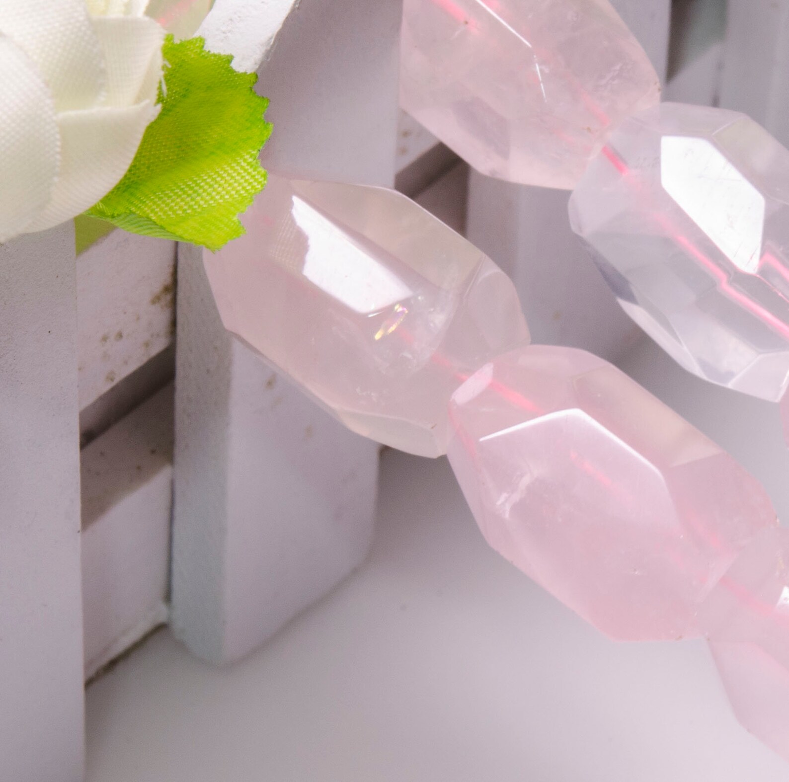 Wholesale Rose Quartz Natural Stone Cuboid Faceted Nugget - Etsy