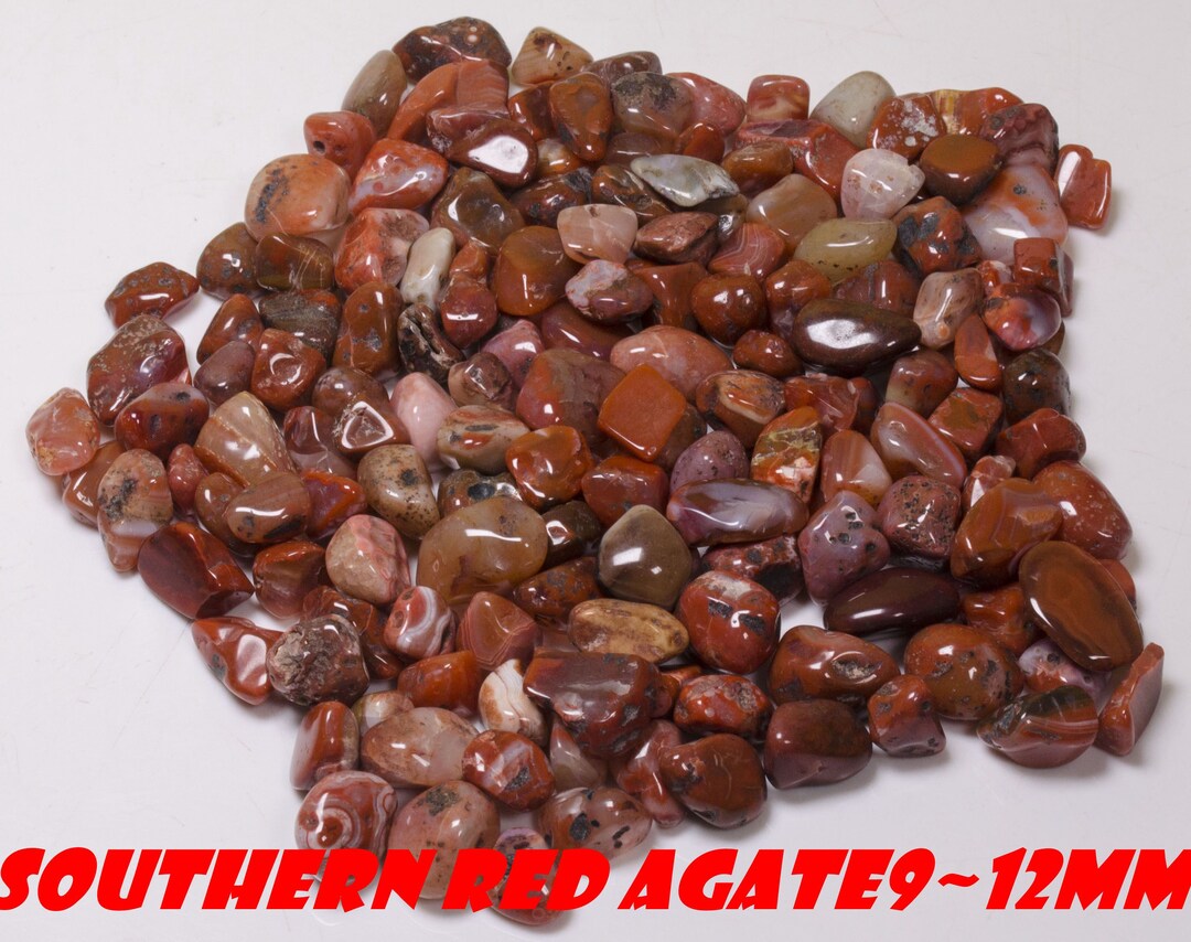 Bulk Natural Southern Red Agate/undrilled Tumbled Beads/red - Etsy