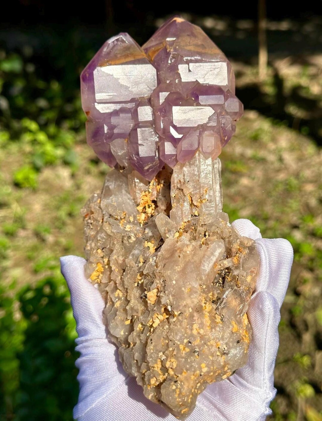 Natural Petronas Twin Towers Amethyst/castle Amethyst/faden Amethyst ...