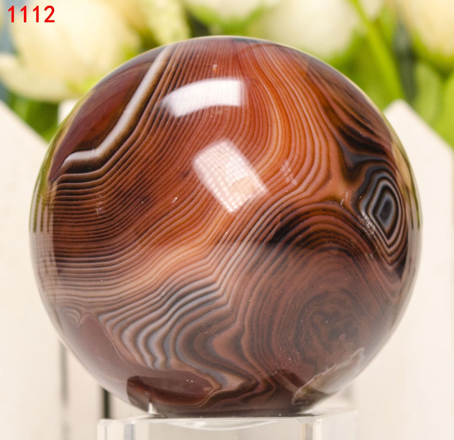 Natural Red Agate Spheresnatural Stripeshealing - Etsy