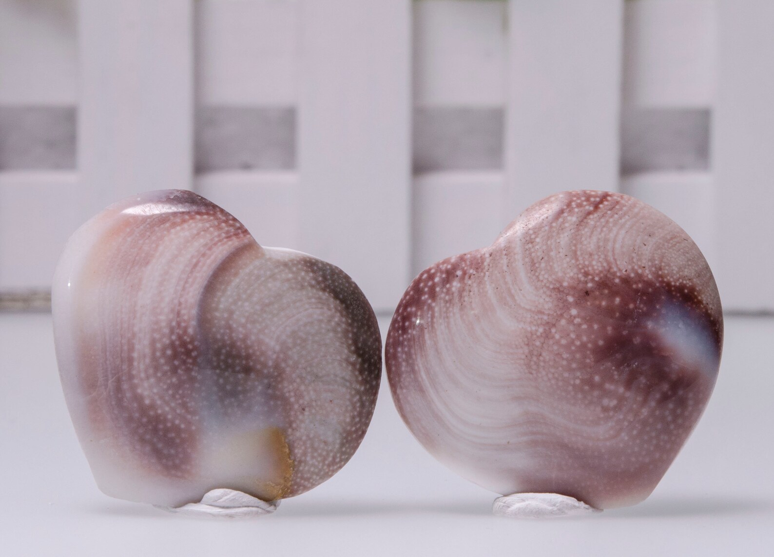 A Couple of Ocean Stone Heart Beautiful Natural Gemstone Love - Etsy